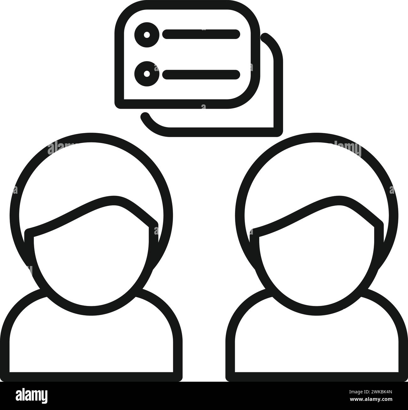 Client chat talk icon outline vector. Customer digital. Market design ...