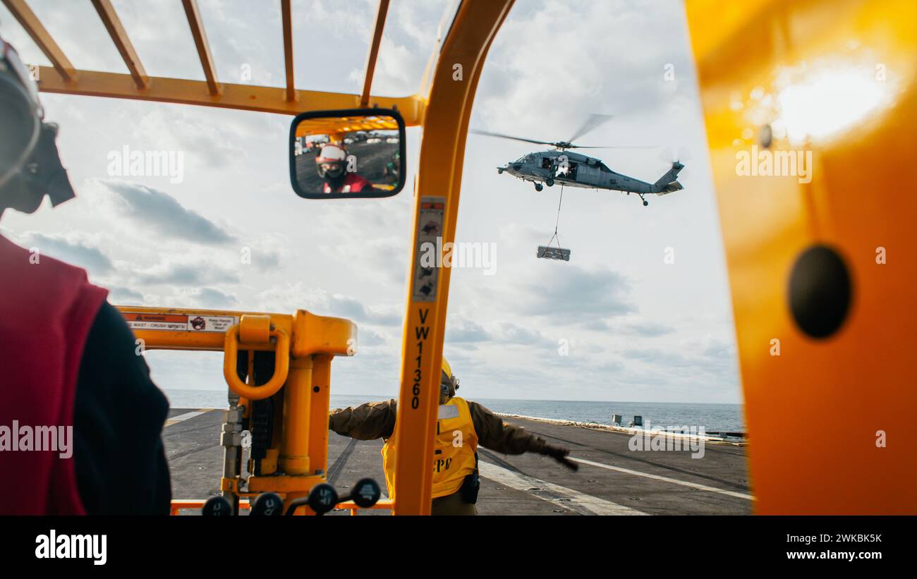 An MH-60S Seahawk helicopter attached to Helicopter Sea Combat Squadron ...