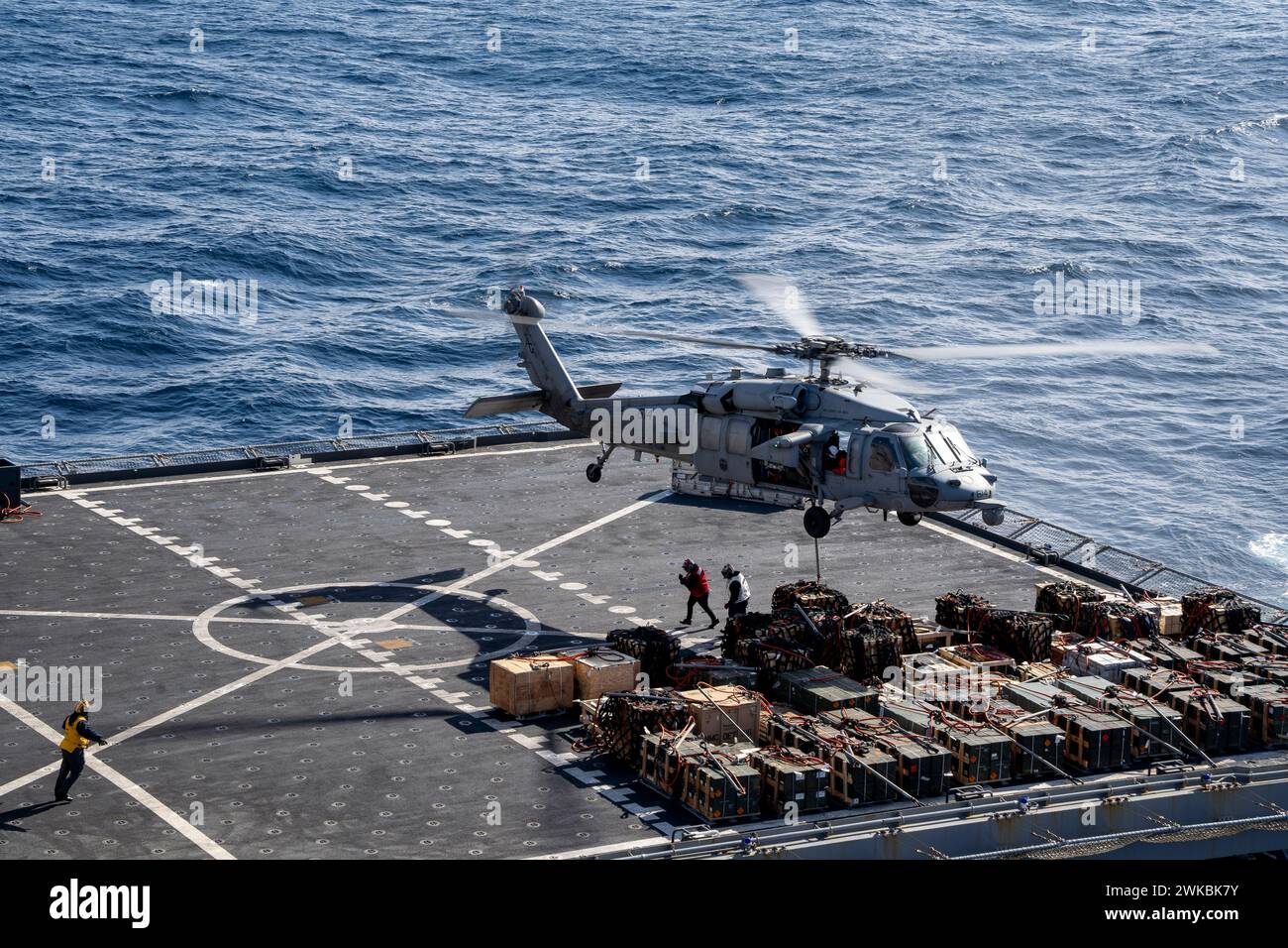 An MH-60S Seahawk helicopter from Helicopter Sea Combat Squadron (HSC ...