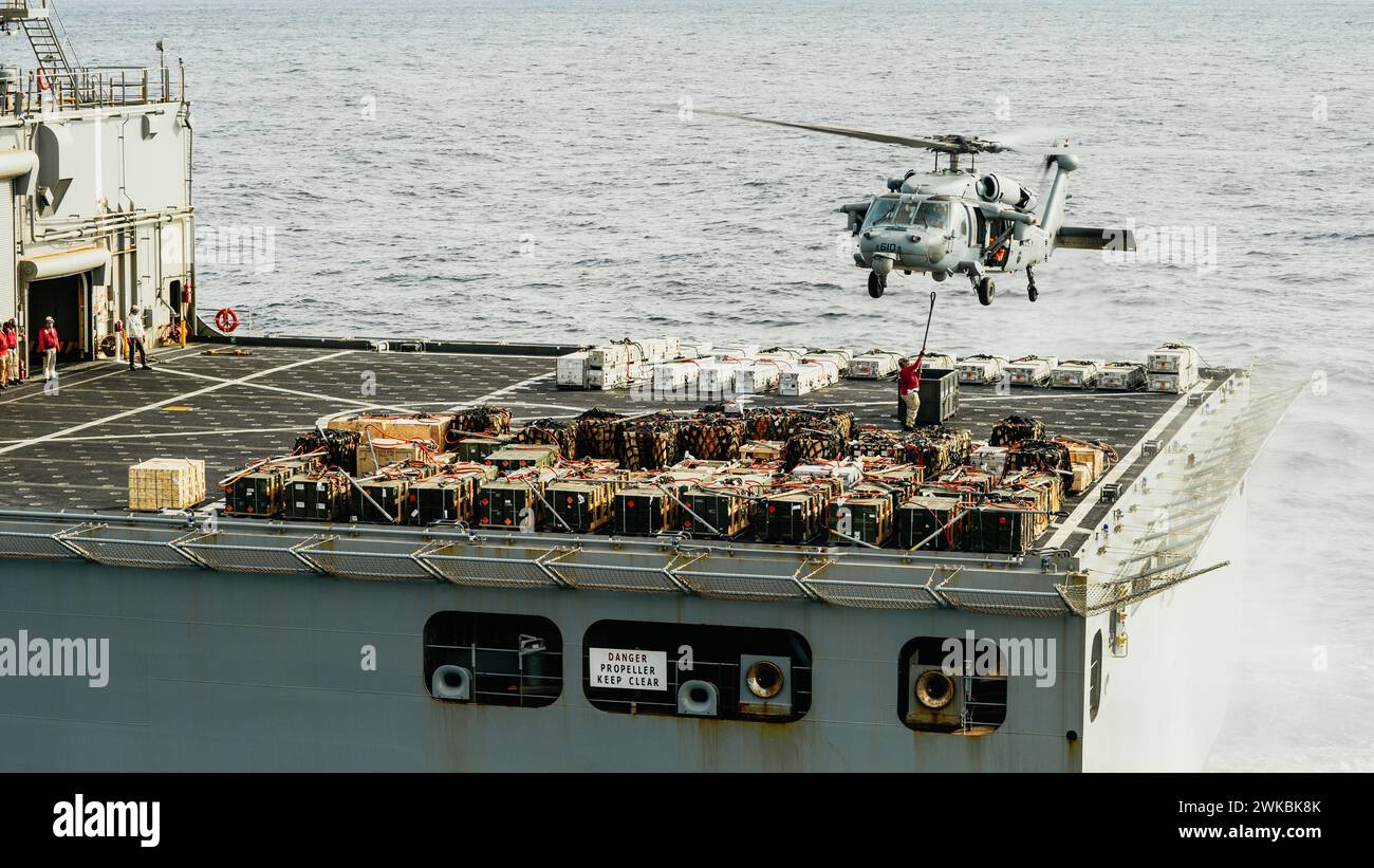 An MH-60S Seahawk helicopter attached to Helicopter Sea Combat Squadron ...