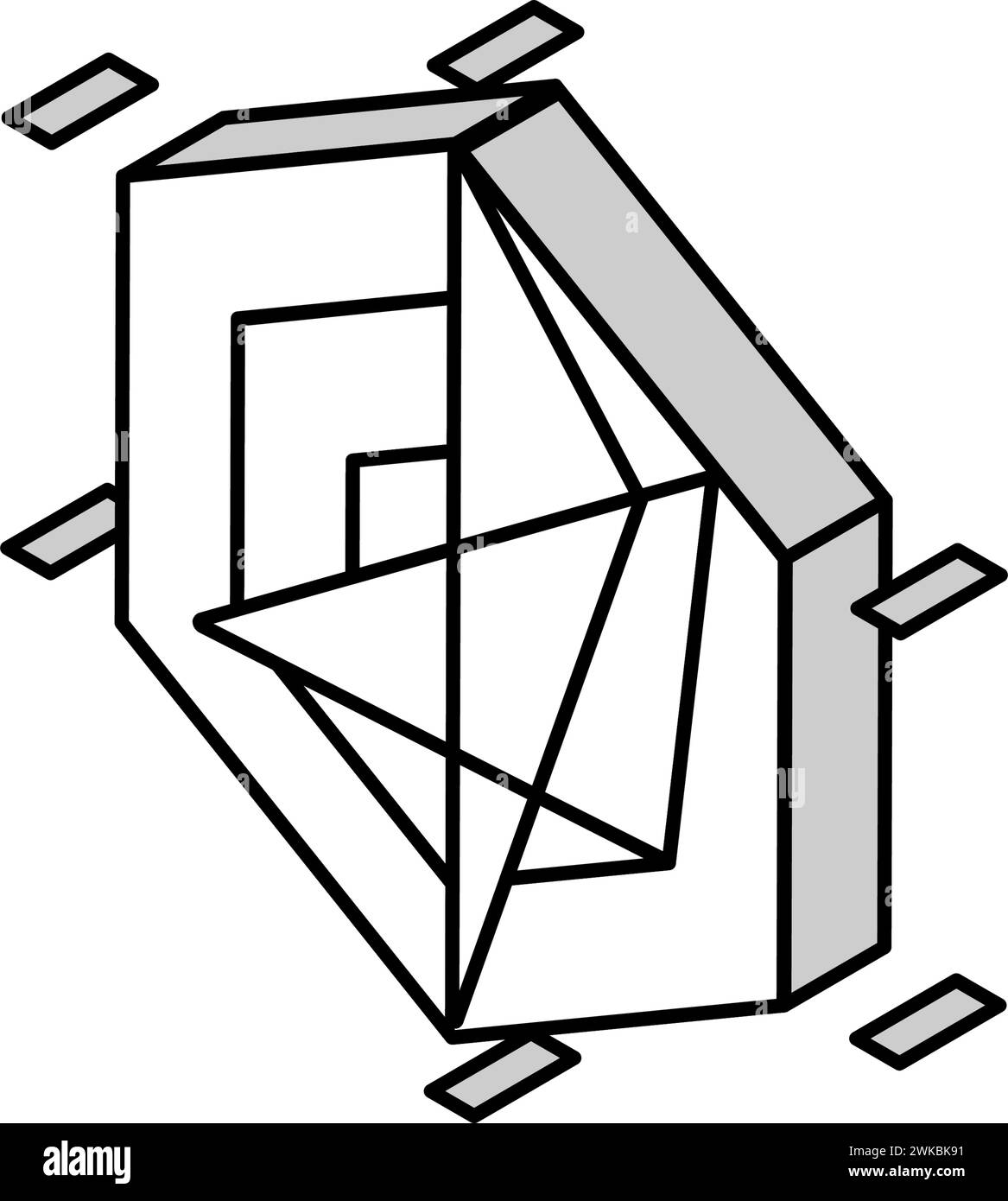 Vector 3d pie chart infographic Black and White Stock Photos & Images ...