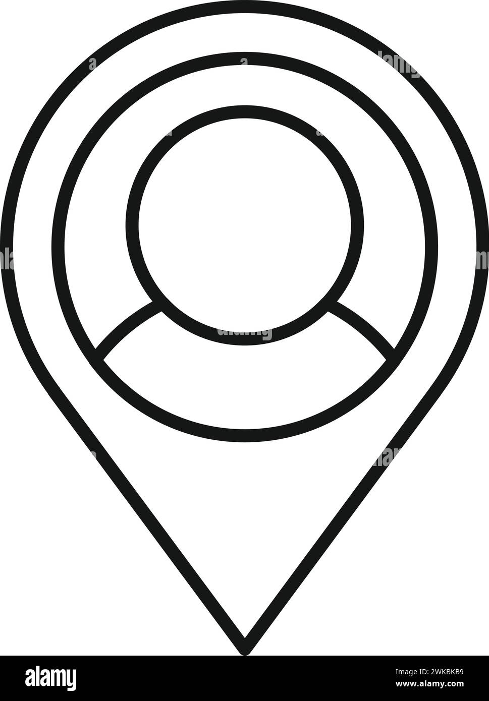 Client online location icon outline vector. Design market. Process ...