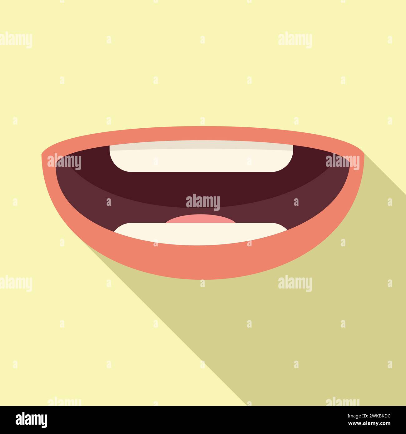 Oral idiom infancy icon flat vector. Care lips oral. Motor spoken word ...