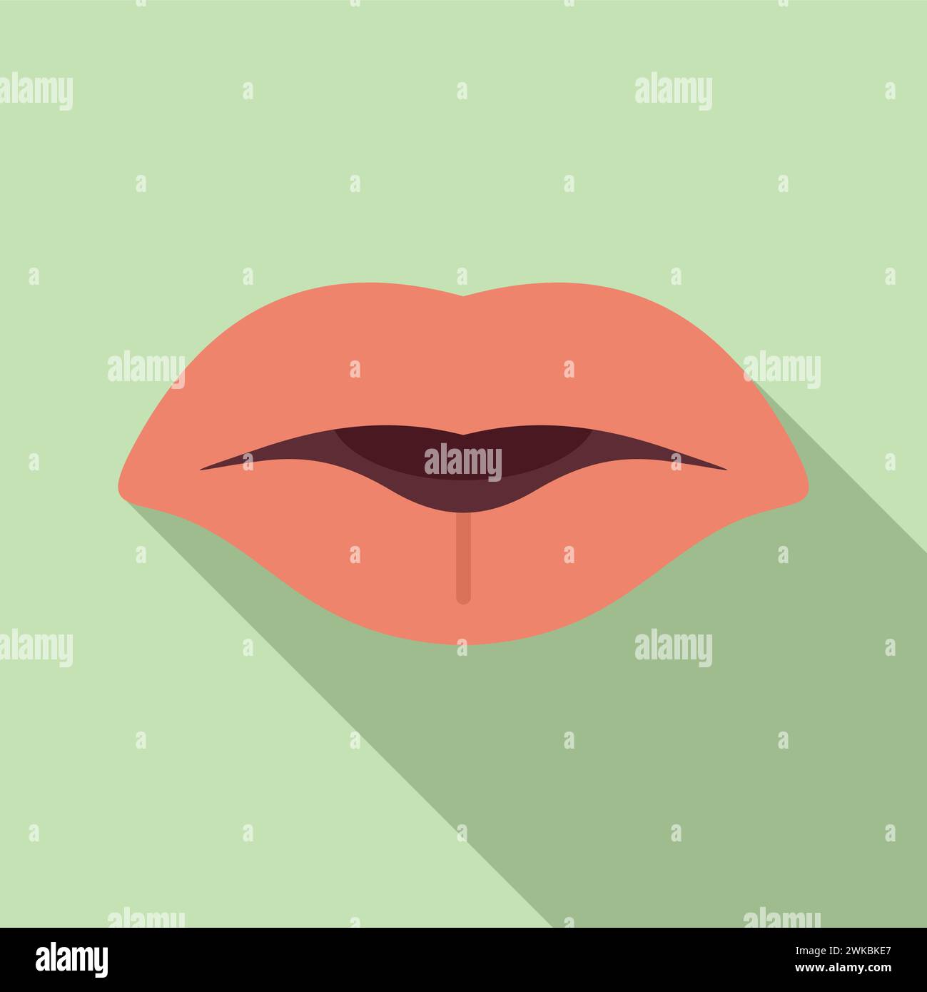 Childhood articulation icon flat vector. Tongue diction. Oral speaking ...