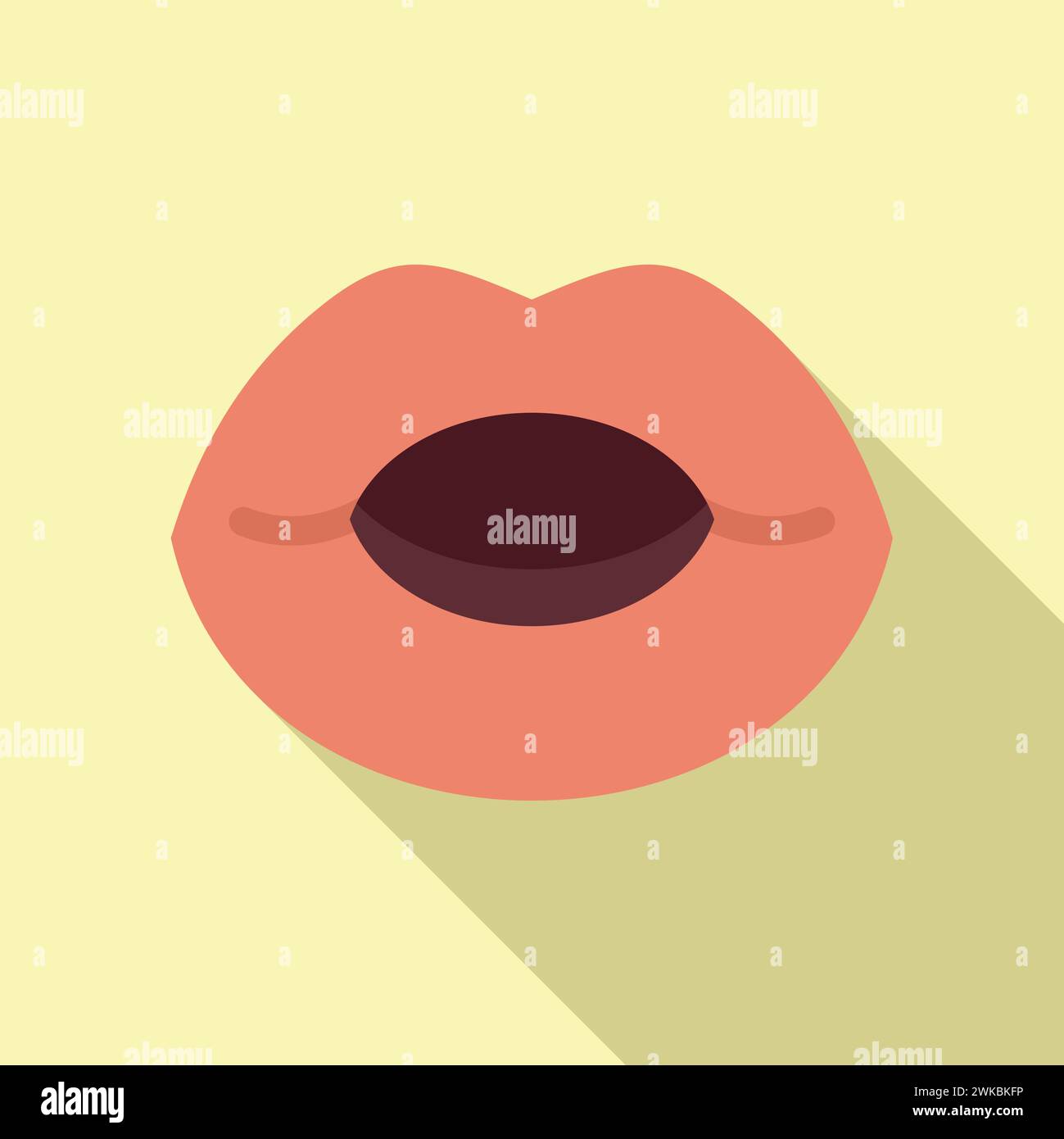 Articulation icon flat vector. Education school. Talking mouth idiom ...