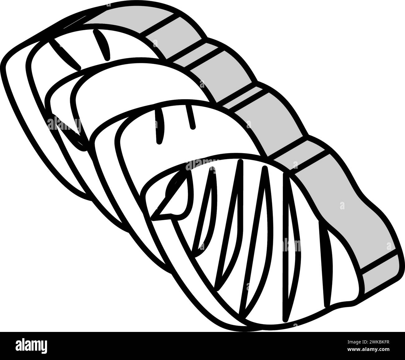 sashimi salmon isometric icon vector illustration Stock Vector Image ...