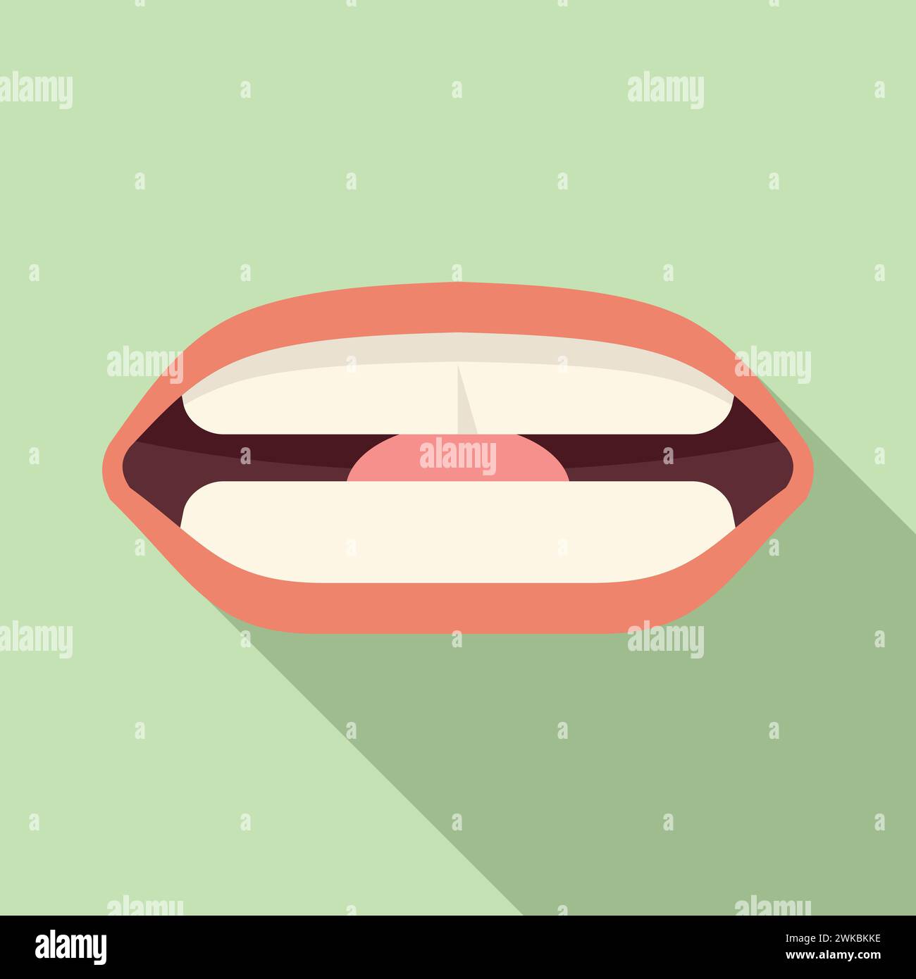 Activity mouth talking icon flat vector. Verbal care. Diction idiom ...