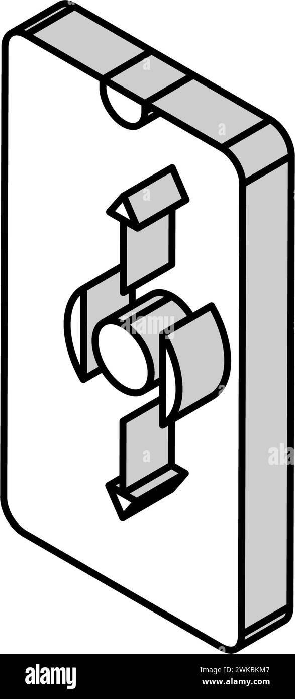 mobile scroll isometric icon vector illustration Stock Vector Image ...