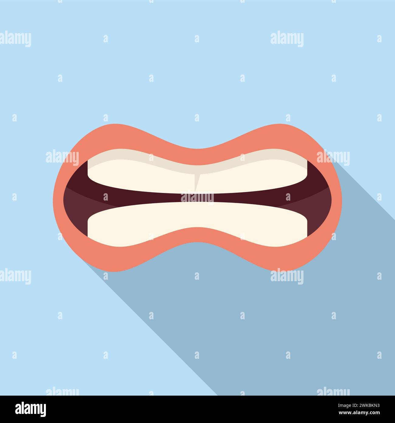 Education articulation icon flat vector. Tongue idiom. Oral lips cavity ...