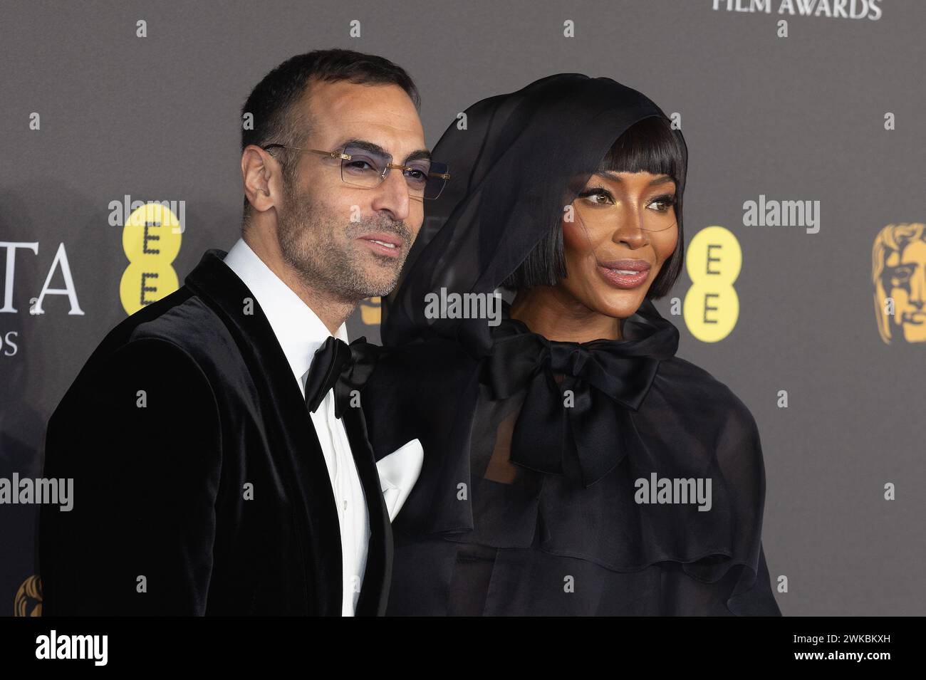 London, UK. February 18th, 2024. Mo Turki and Naomi Campbell attend the ...