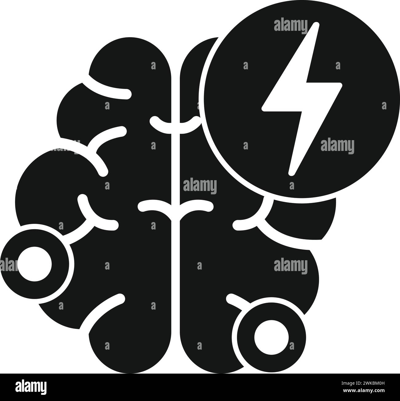 Brain memory part icon simple vector. Work lost care. Science dementia ...