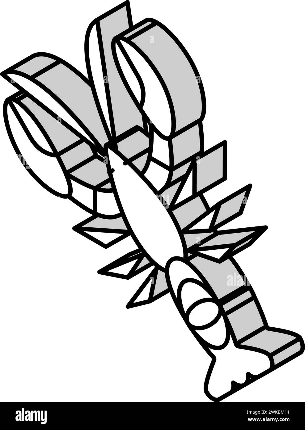 lobster seafood isometric icon vector illustration Stock Vector Image ...