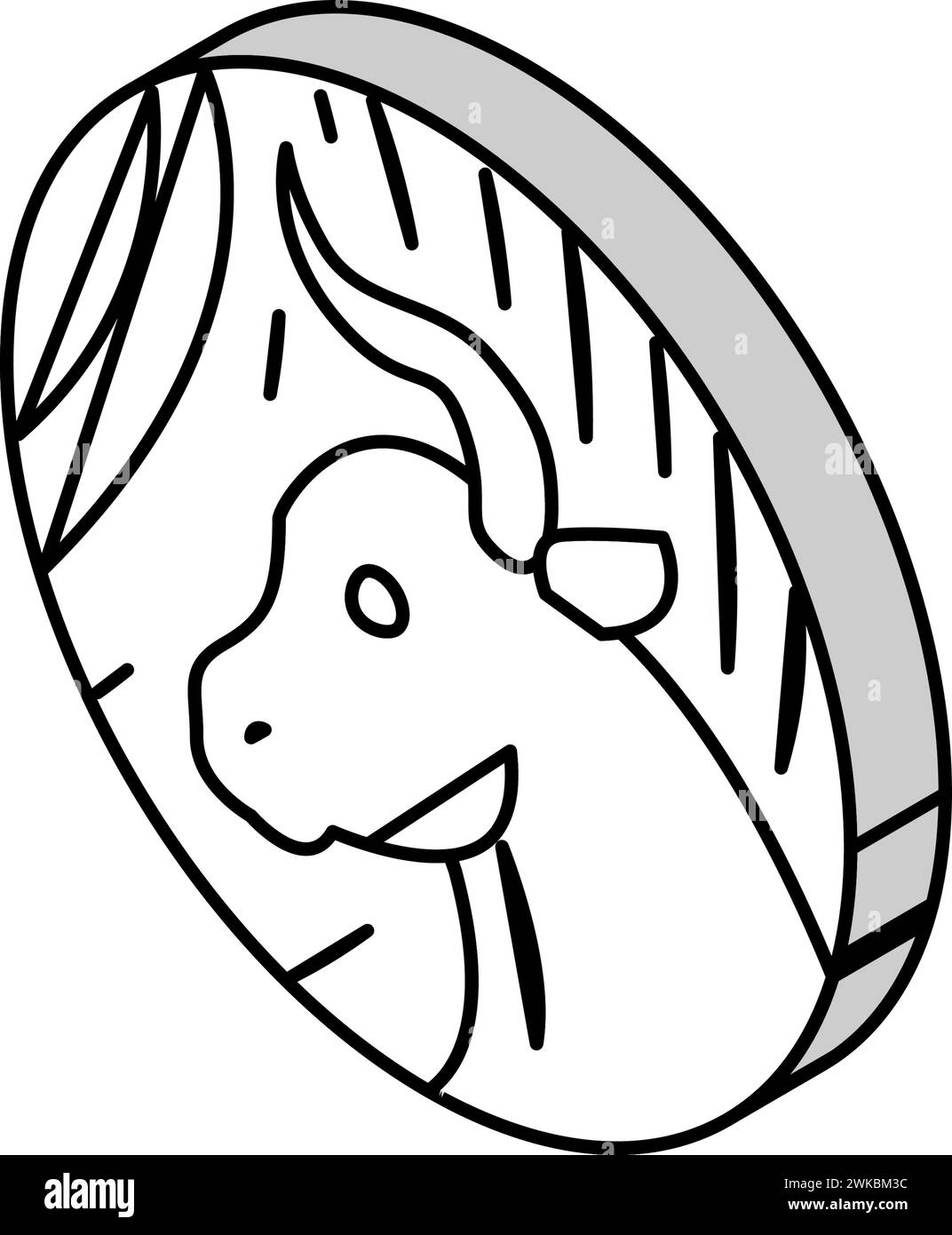 ox chinese horoscope animal isometric icon vector illustration Stock ...