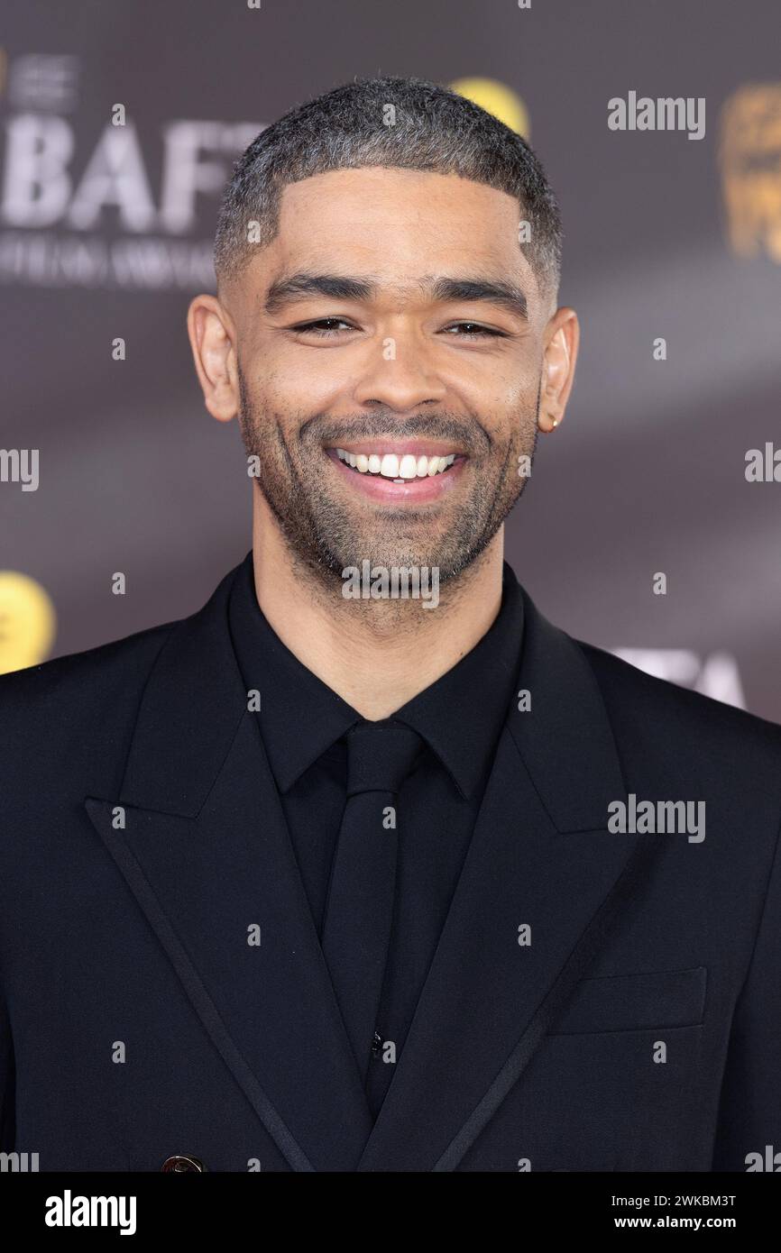 London, UK. February 18th, 2024. Kingsley Ben-Adir attends the 77th, EE ...