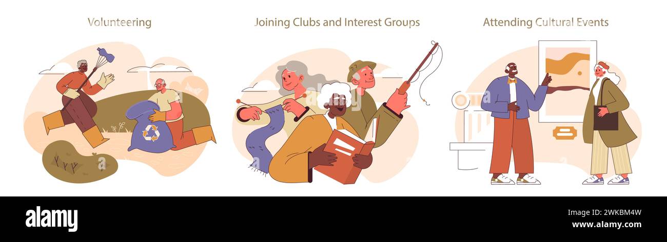 Active participation in clubs and events hi-res stock photography and ...
