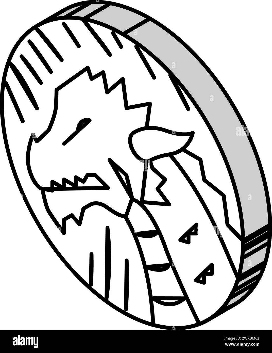 dragon chinese horoscope animal isometric icon vector illustration ...