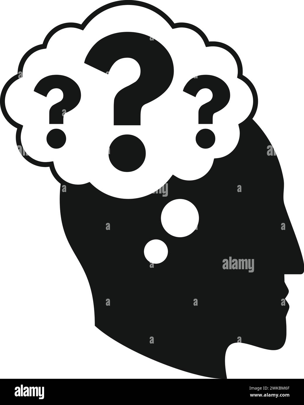 Where memory icon simple vector. Lost health. Solitary science mind ...