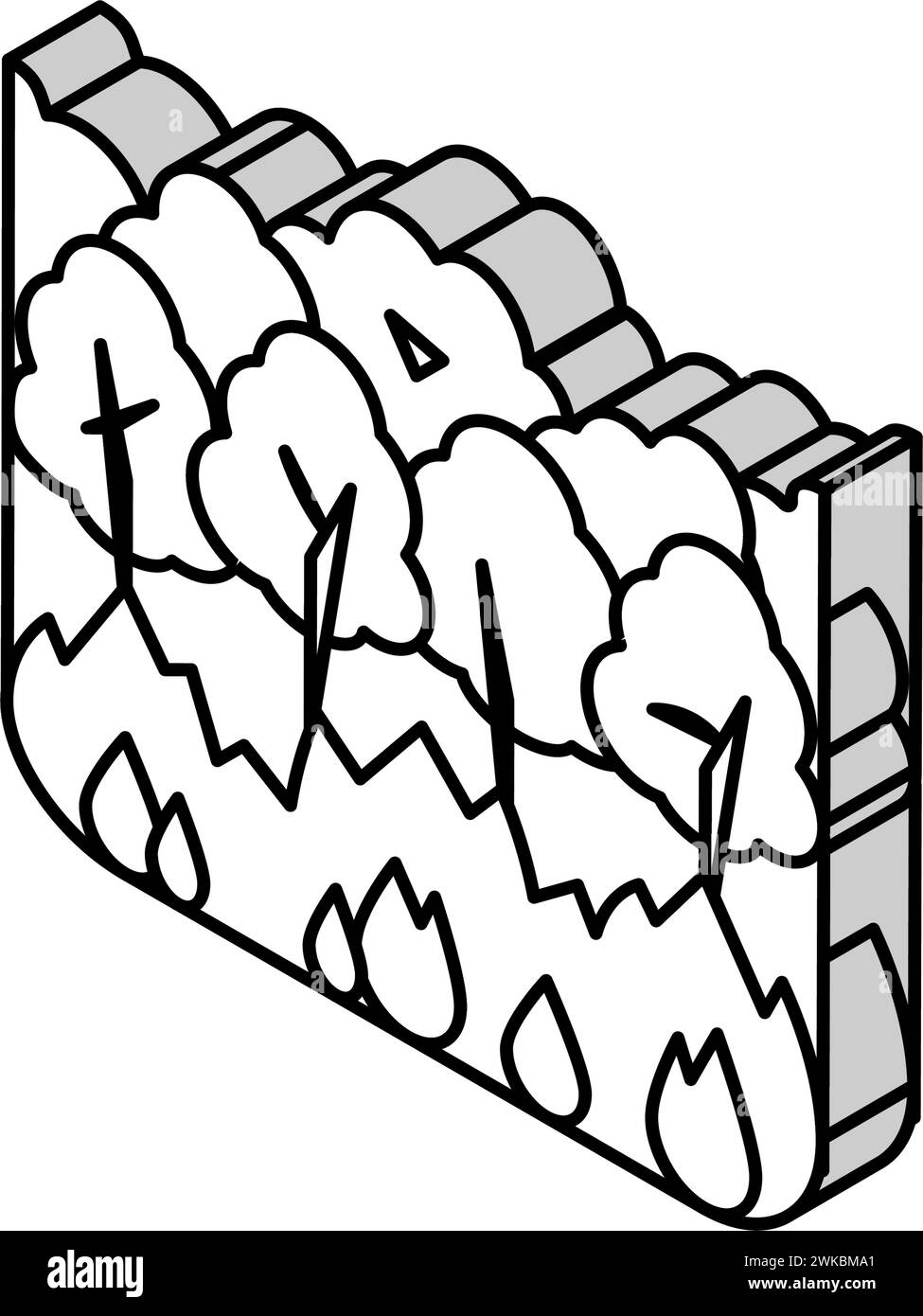 tree fire isometric icon vector illustration Stock Vector Image & Art ...