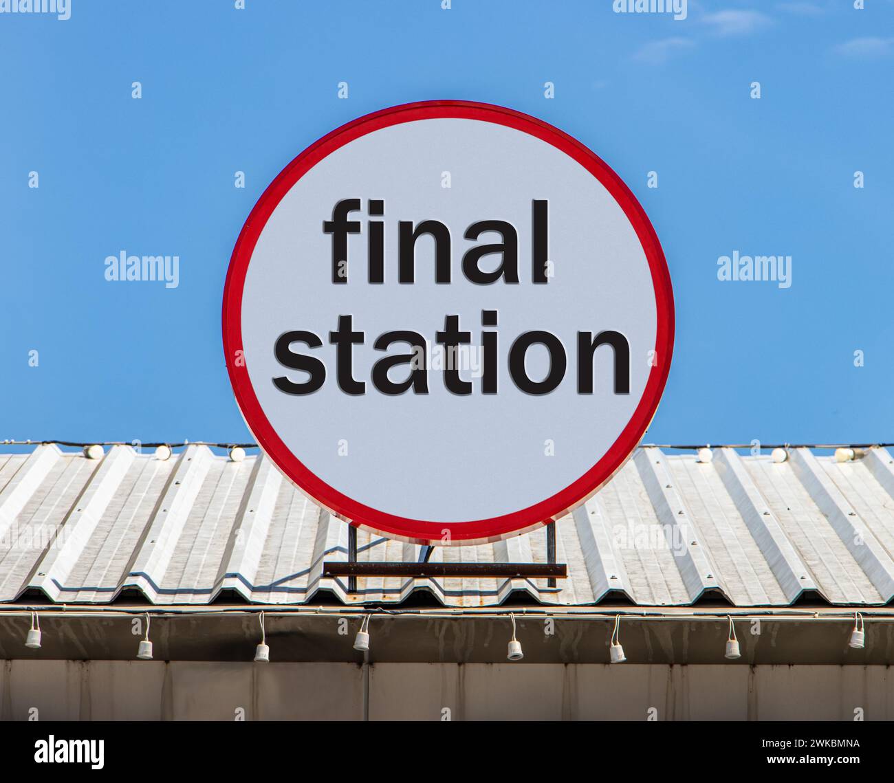 Railroad station sign board hi-res stock photography and images - Alamy