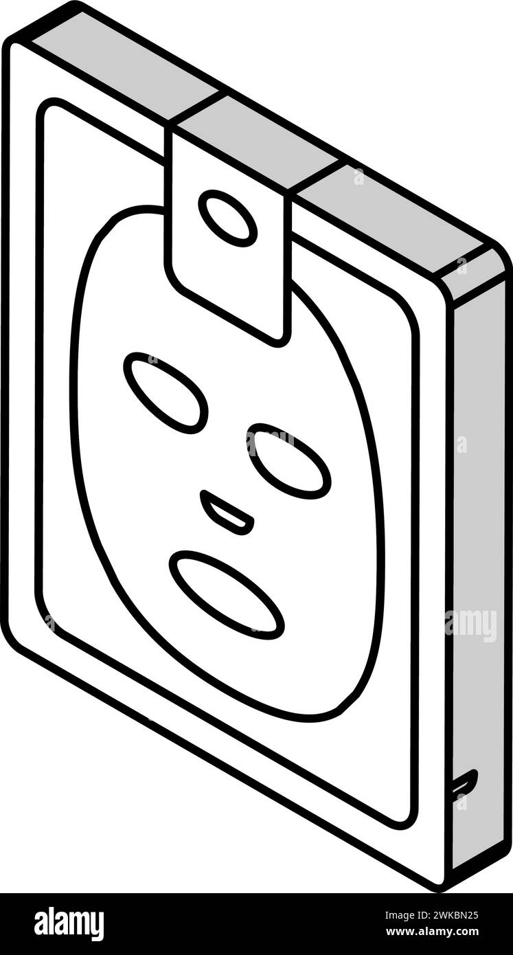 facial mask isometric icon vector illustration Stock Vector Image & Art ...