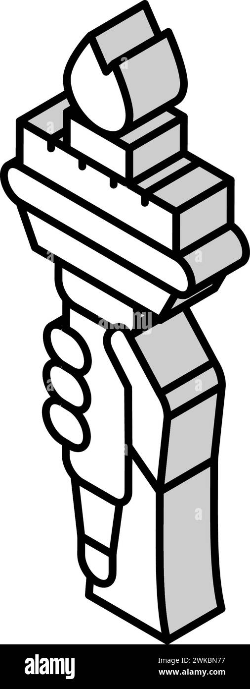 liberty statue isometric icon vector illustration Stock Vector Image ...