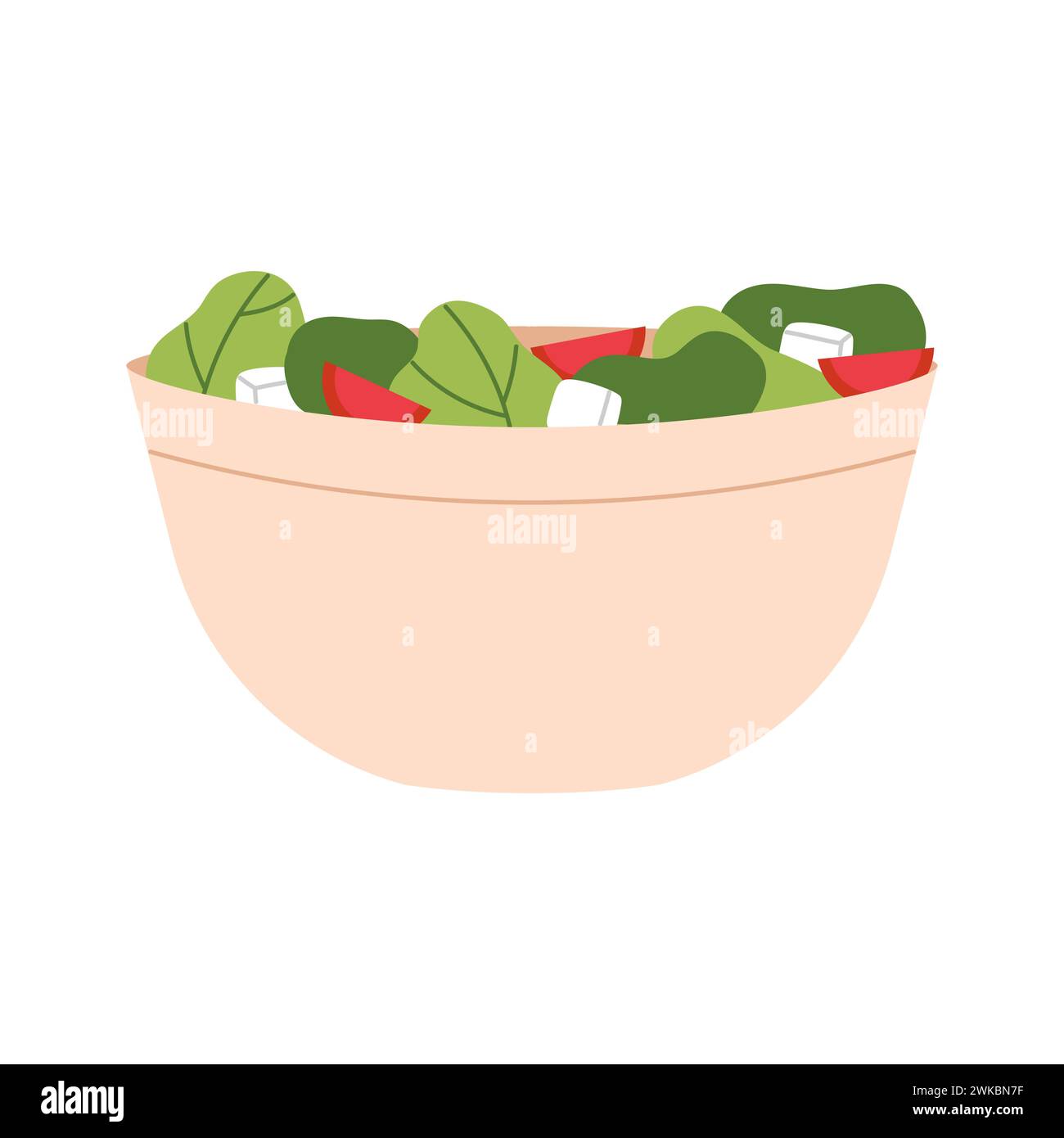 Healthy breakfast, lunch or dinner food, side view of bowl with fresh ...