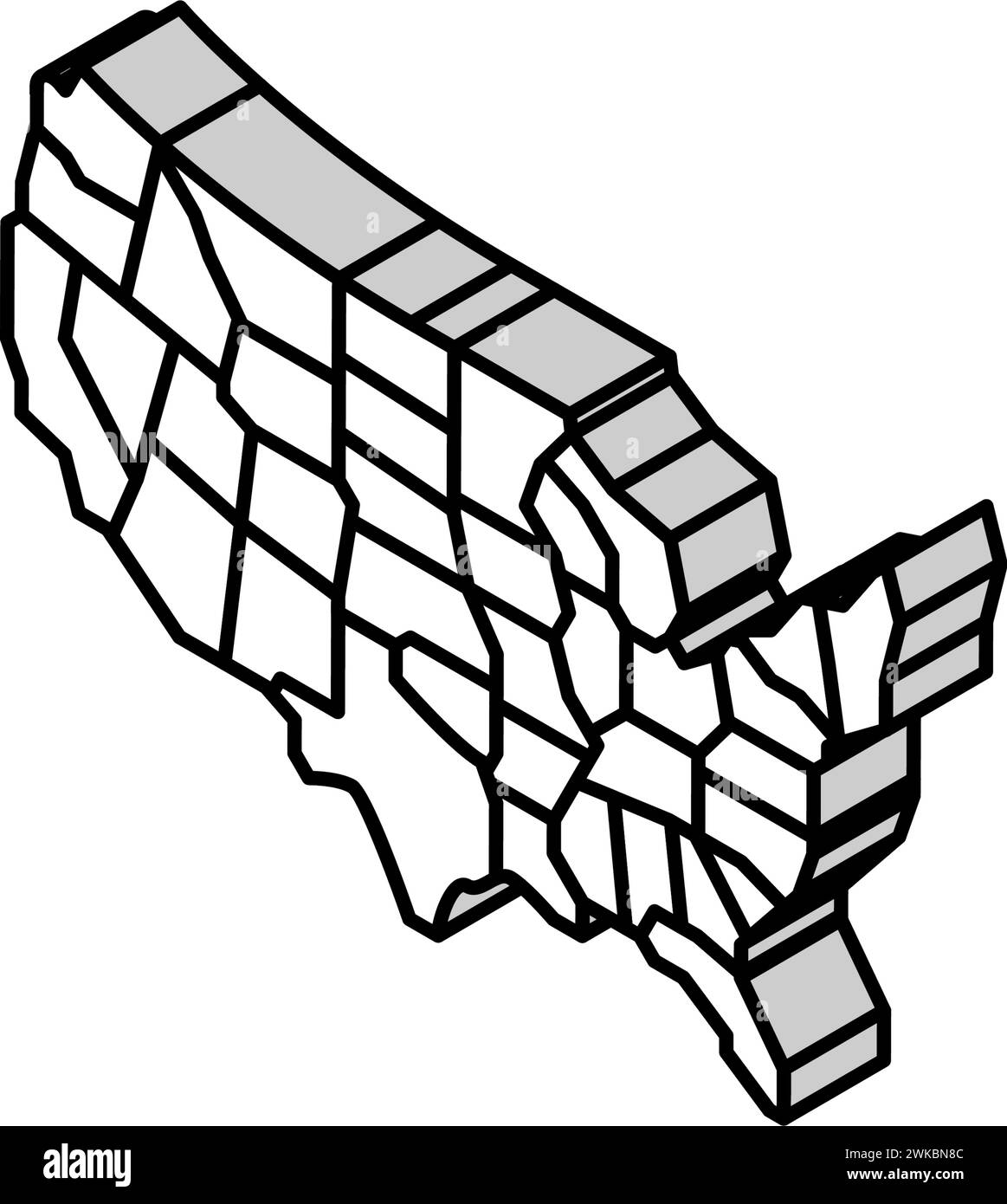 state new york isometric icon vector illustration Stock Vector Image ...