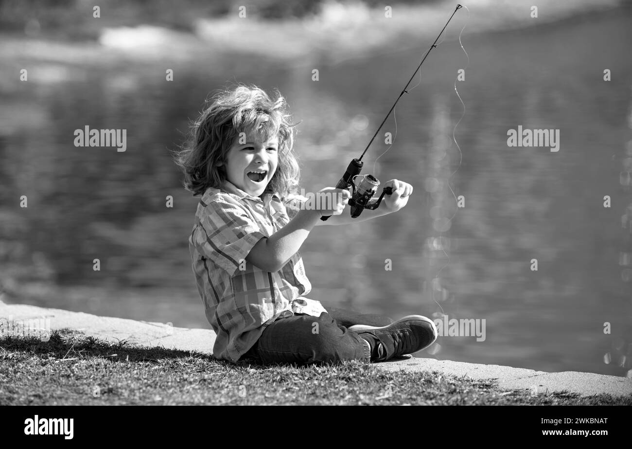Surprised happy child Black and White Stock Photos & Images - Alamy