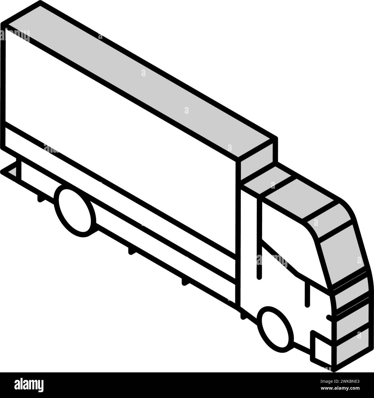 truck transport isometric icon vector illustration Stock Vector Image ...