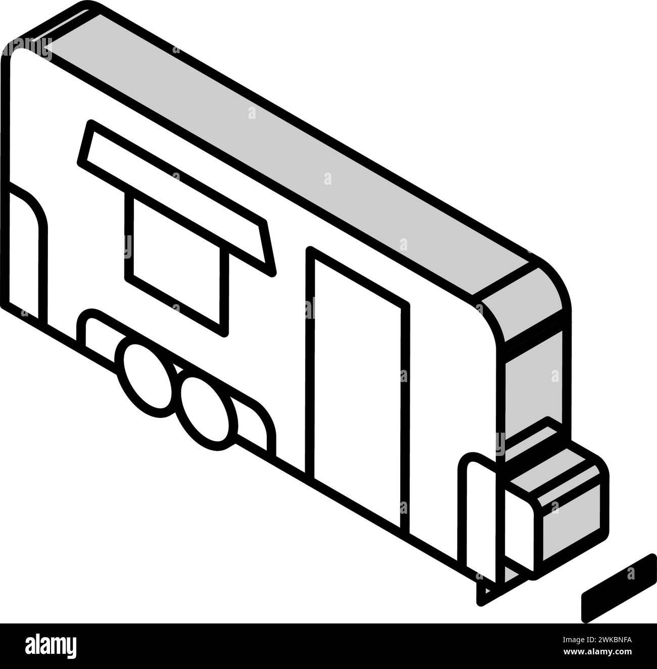 trailer transport isometric icon vector illustration Stock Vector Image ...