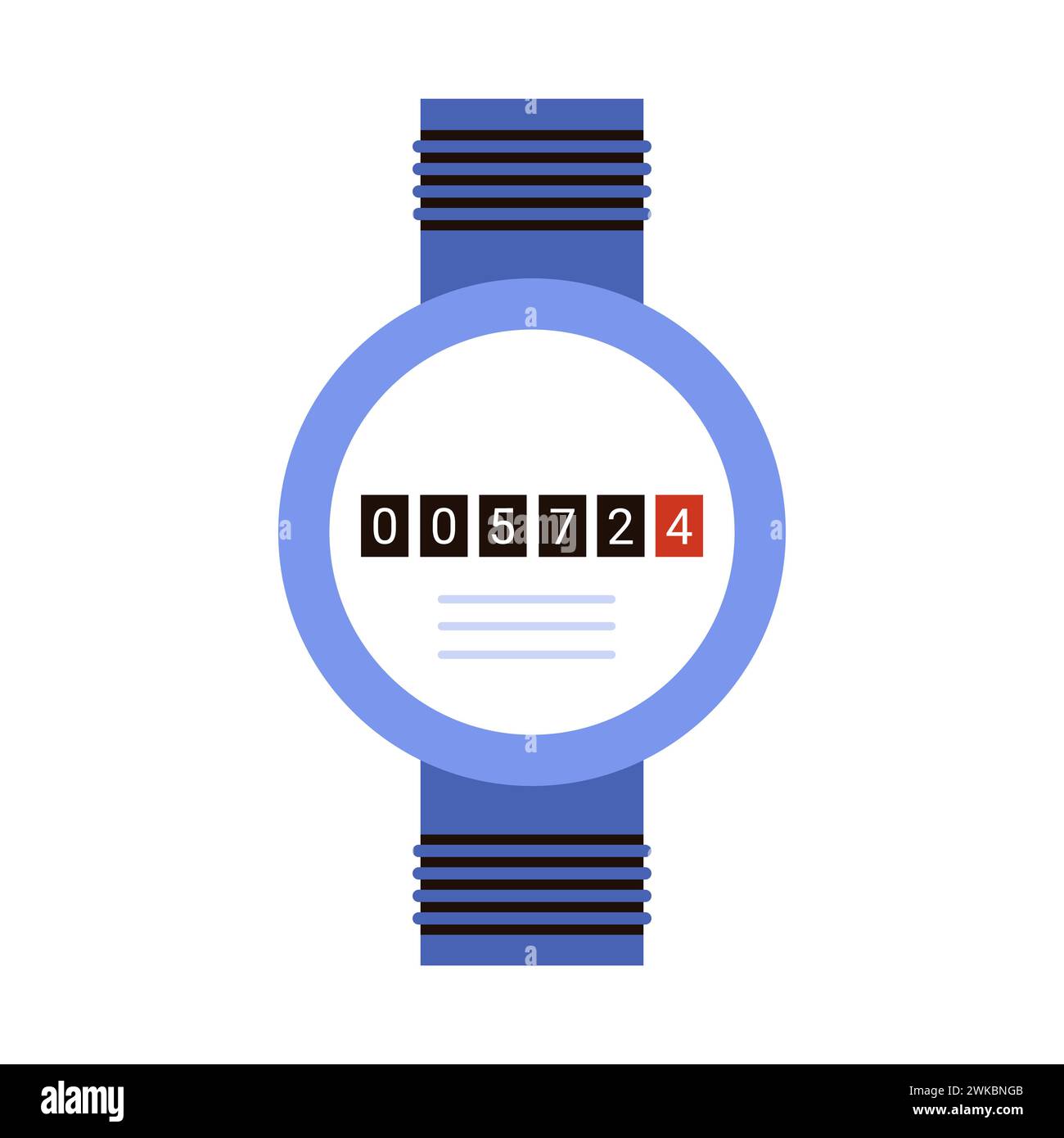 Water meter, sanitary equipment for counting water consumption vector ...