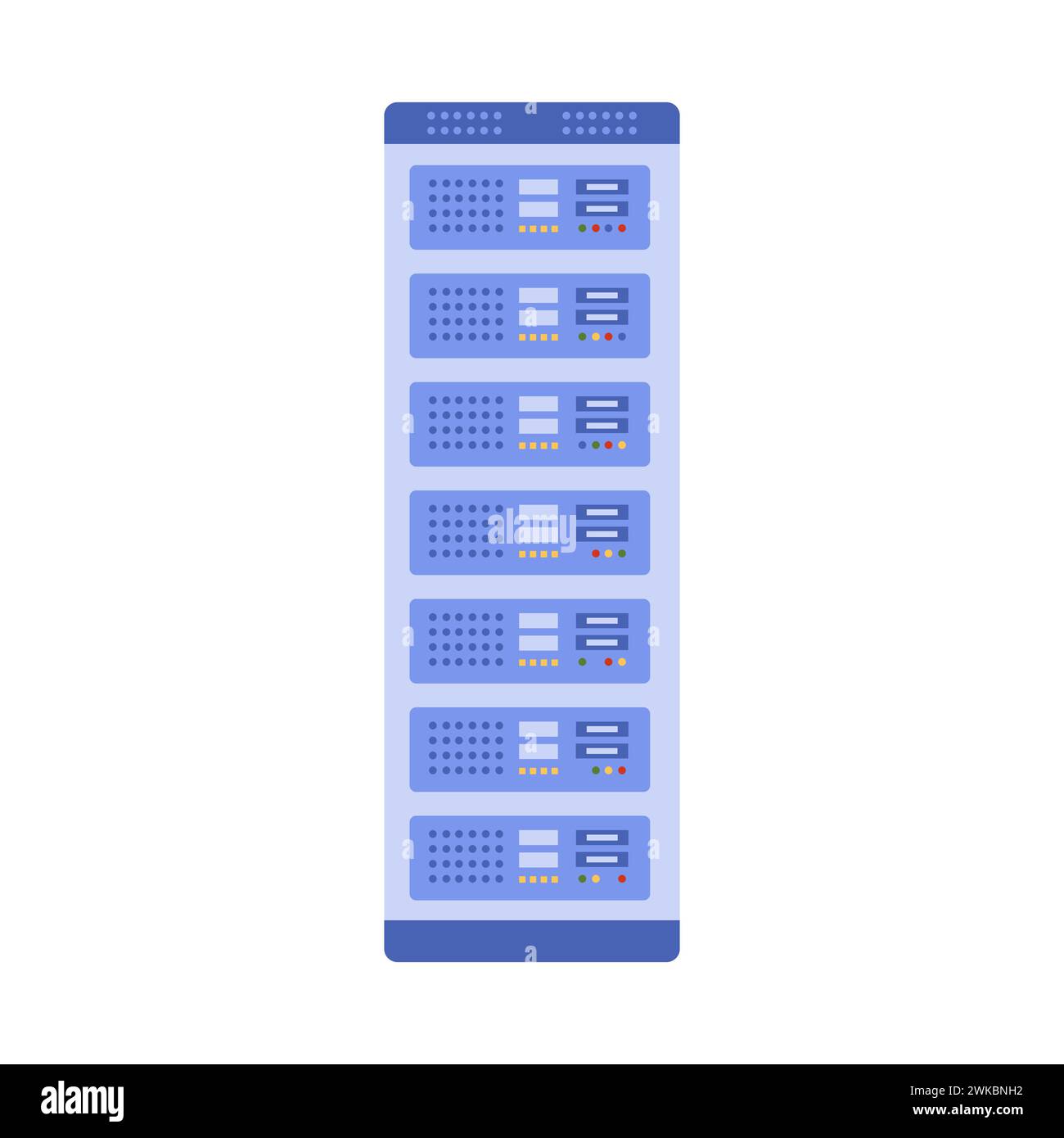 Server Rack Data Center Equipment For Information Storage Vector Illustration Stock Vector