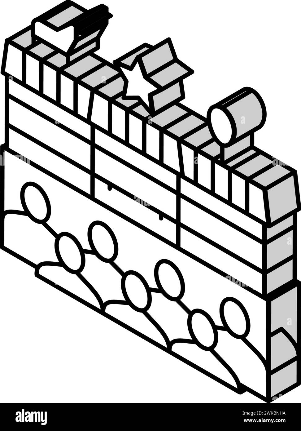 fairground amusement park isometric icon vector illustration Stock ...
