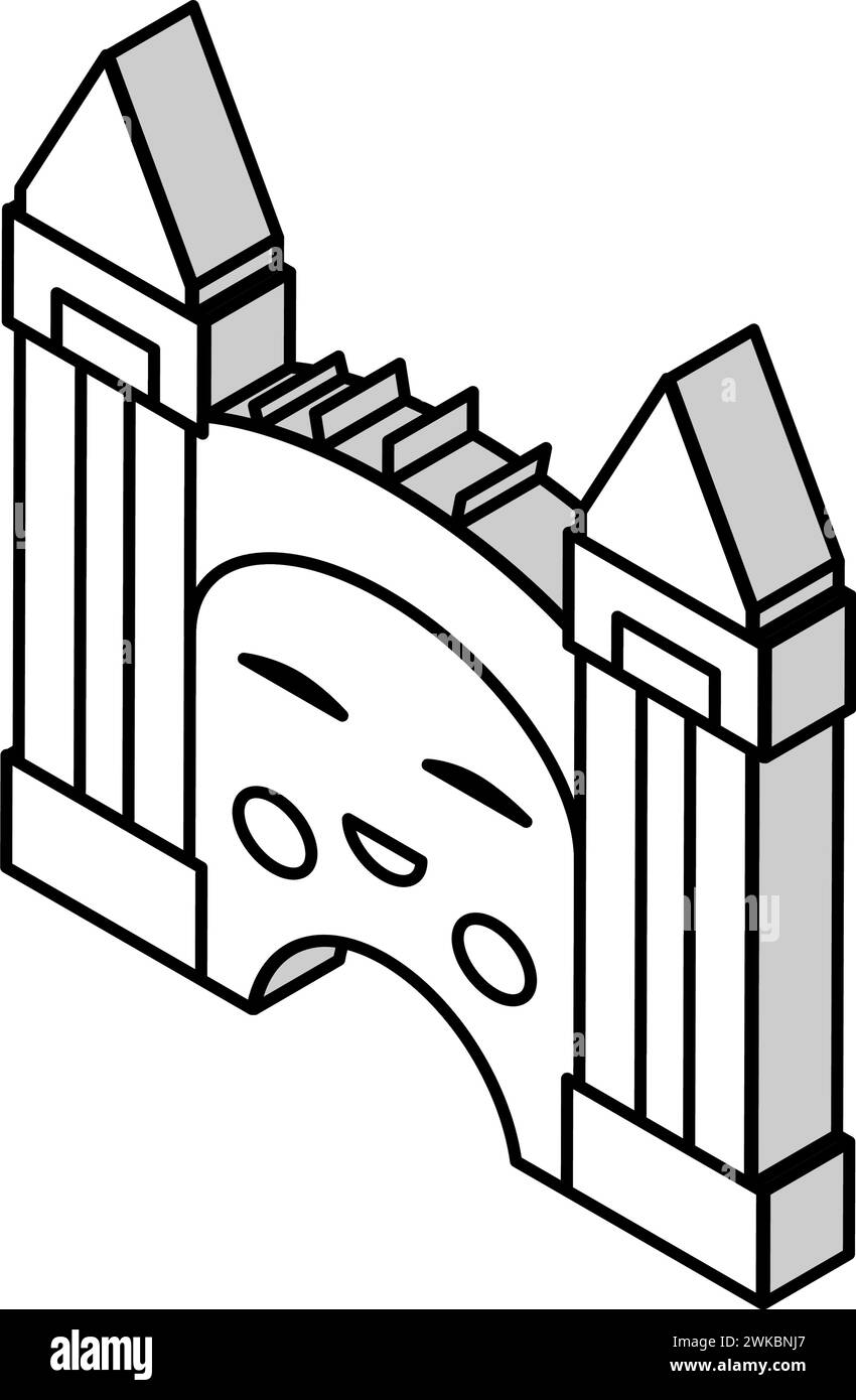 luna park isometric icon vector illustration Stock Vector Image & Art ...