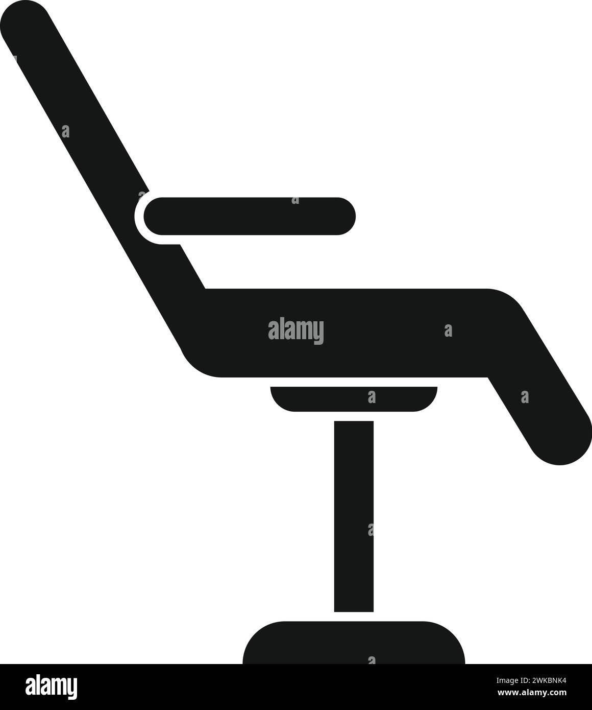 Beauty salon chair icon simple vector. Care laser skin. Ebony salon ...