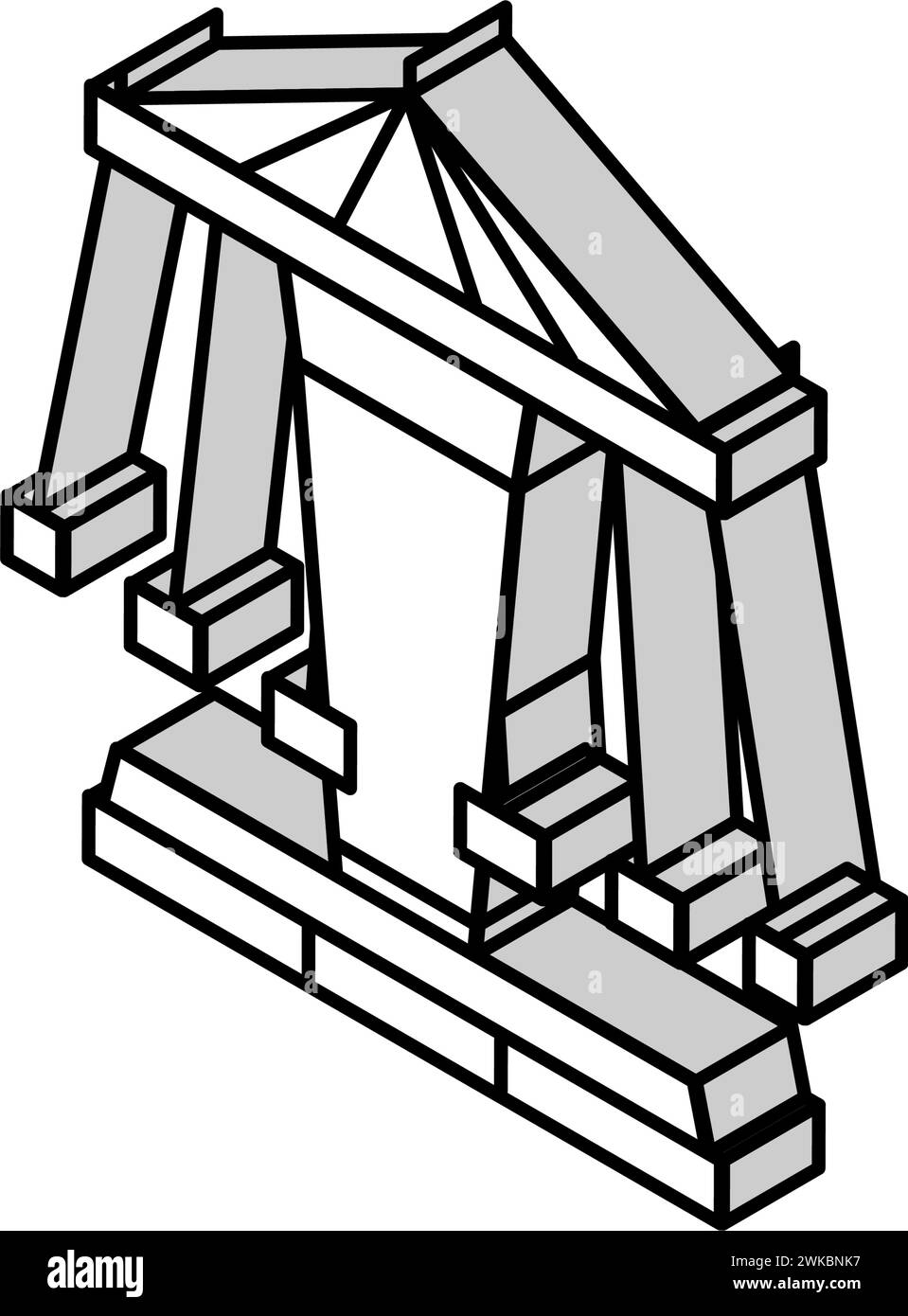 swing carousel isometric icon vector illustration Stock Vector Image ...