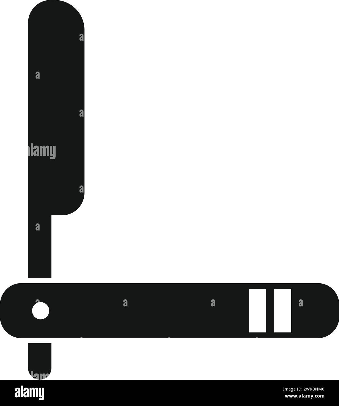 Razor blade icon simple vector. Beauty salon. Male skin care treatment ...