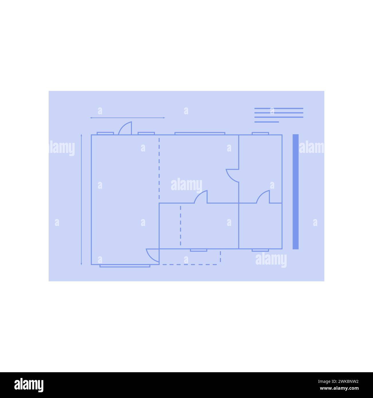 Interior design, home project and house architecture plan vector ...