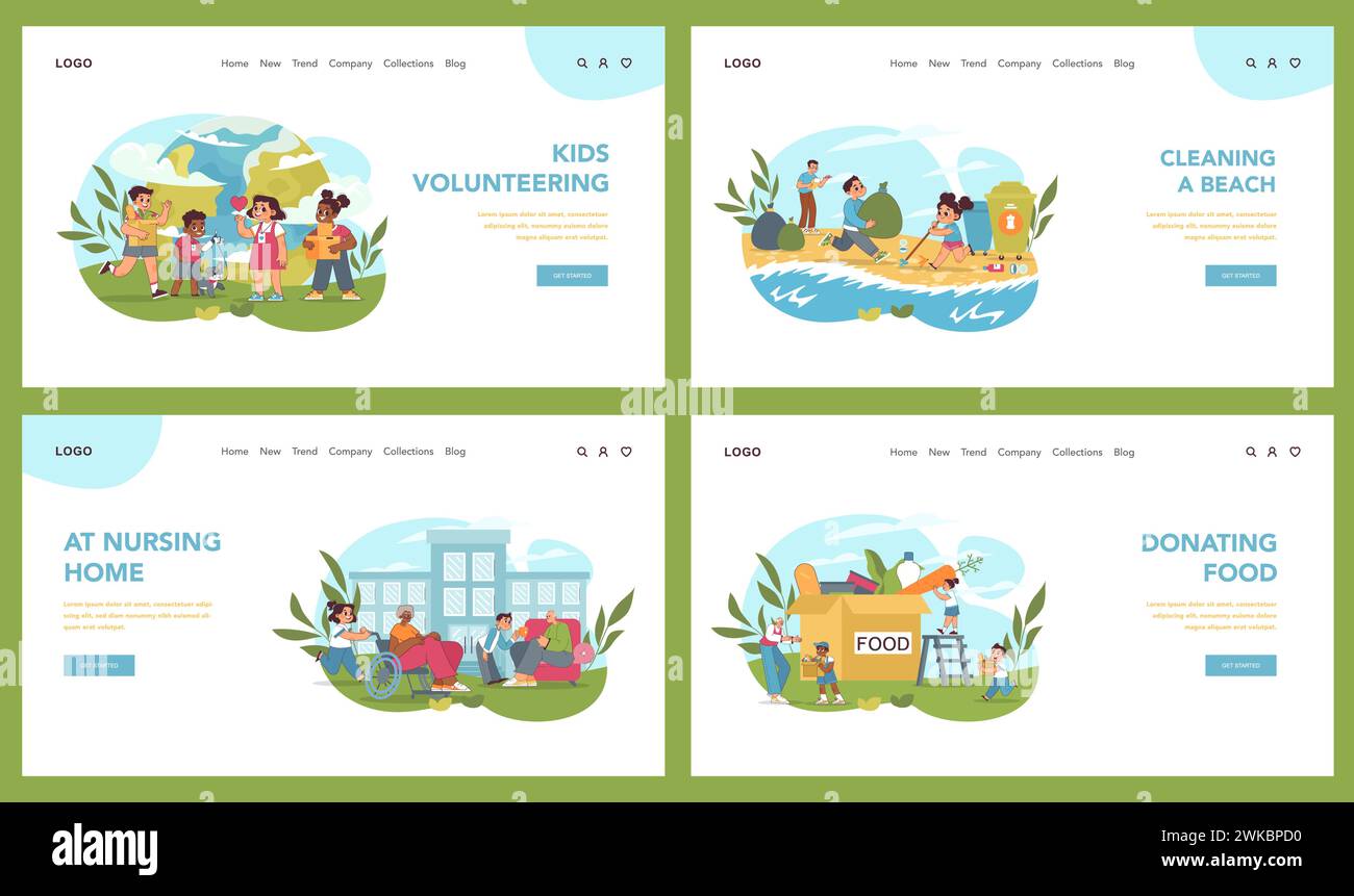 Kids helping community Stock Vector Images - Alamy