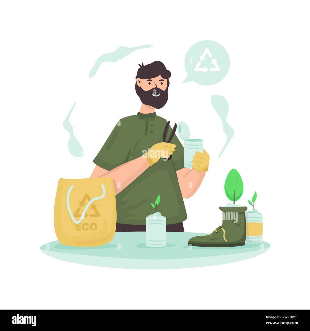 Reduce Reuse Recycle Environment Care Vector Illustration Stock Vector Image And Art Alamy