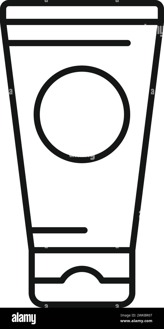 Hands cream tube icon outline vector. Fashion treatment. Female care ...