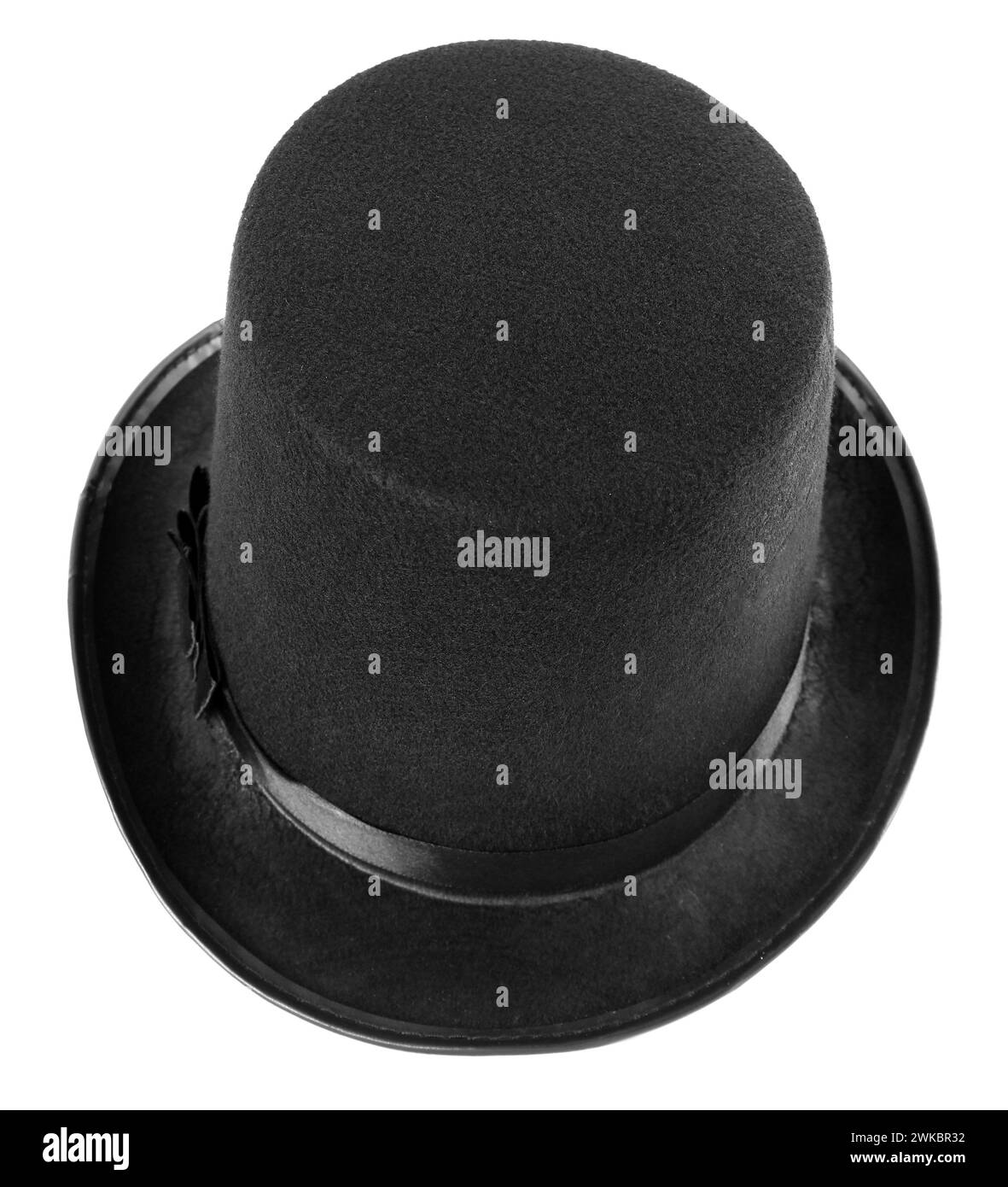 Black magician top hat isolated on white Stock Photo - Alamy