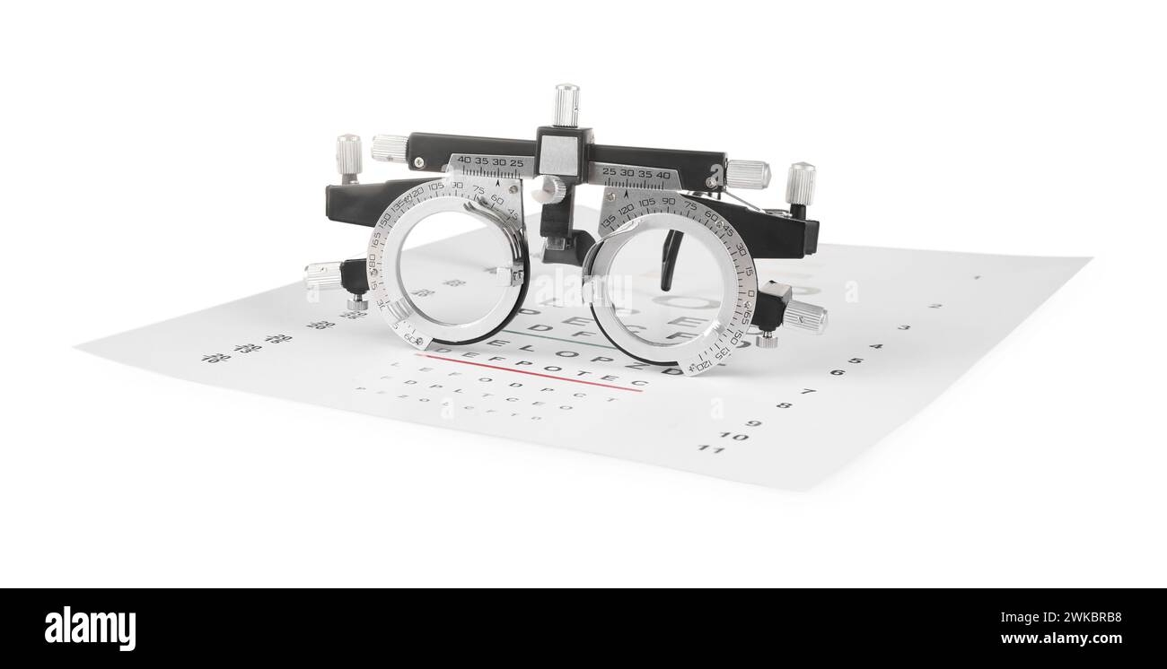Sight checking chart Cut Out Stock Images & Pictures - Alamy
