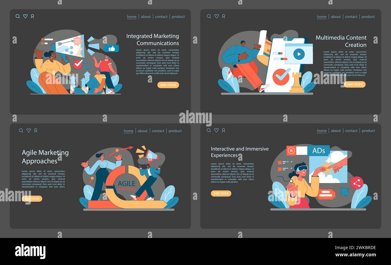 Marketing 5.0 set. Harnessing integrated communications, creating engaging multimedia, adopting ...