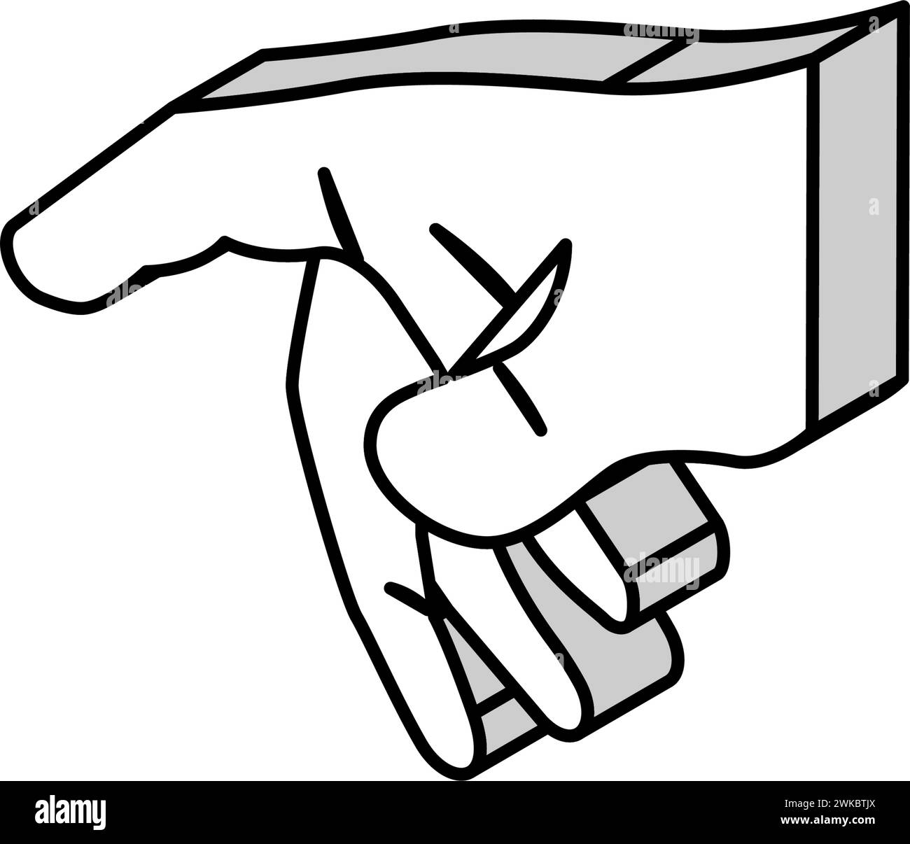 touch with finger isometric icon vector illustration Stock Vector Image ...