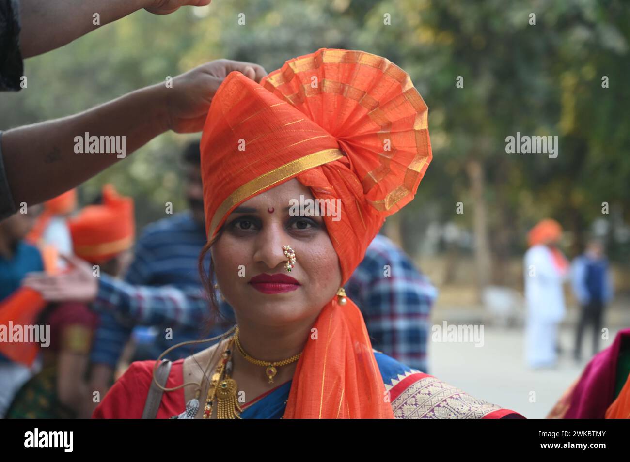 India. 19th Feb, 2024. GURUGRAM, INDIA - FEBRUARY 19: Maharashtrian ...