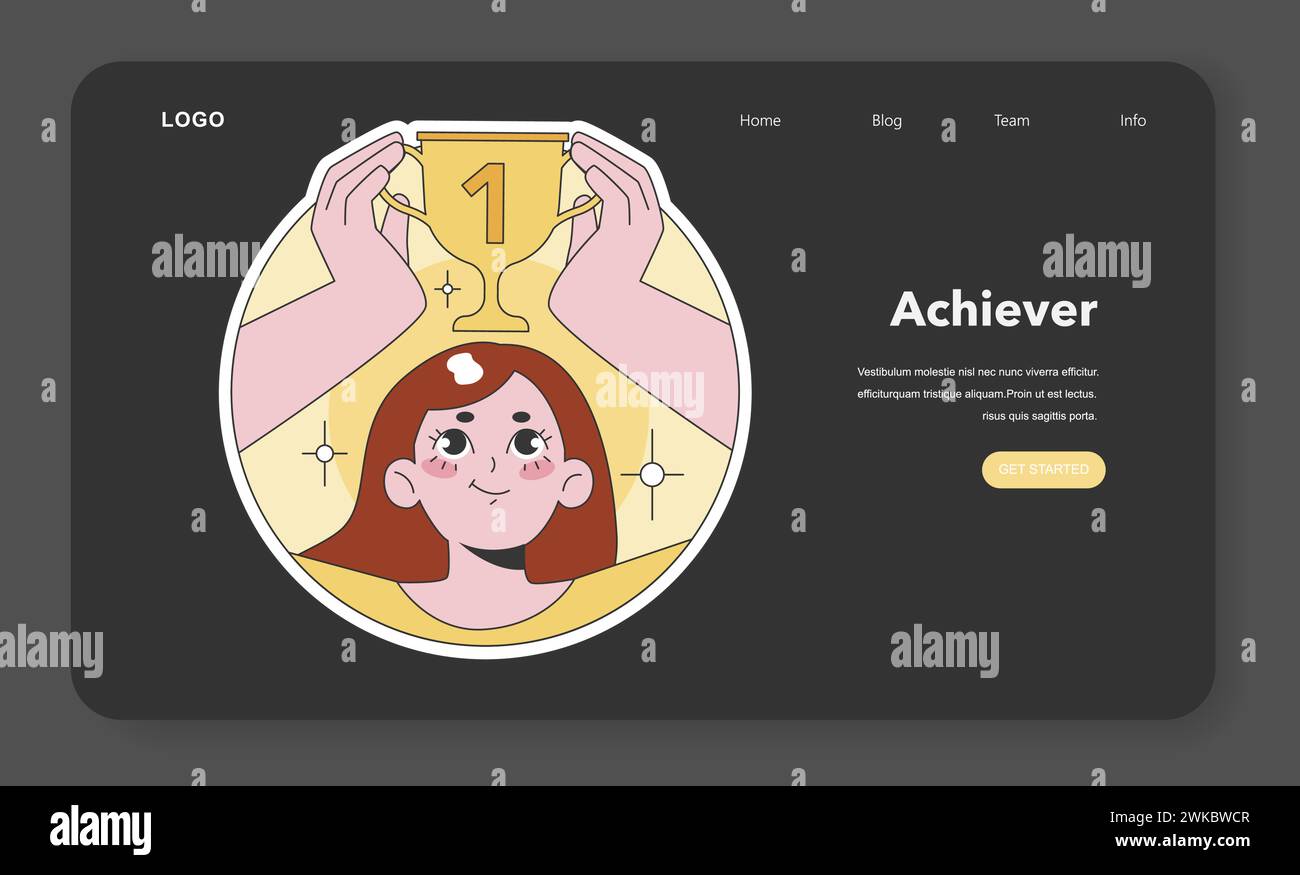 Enneagram Achiever type illustration. An ambitious, excellence-driven ...