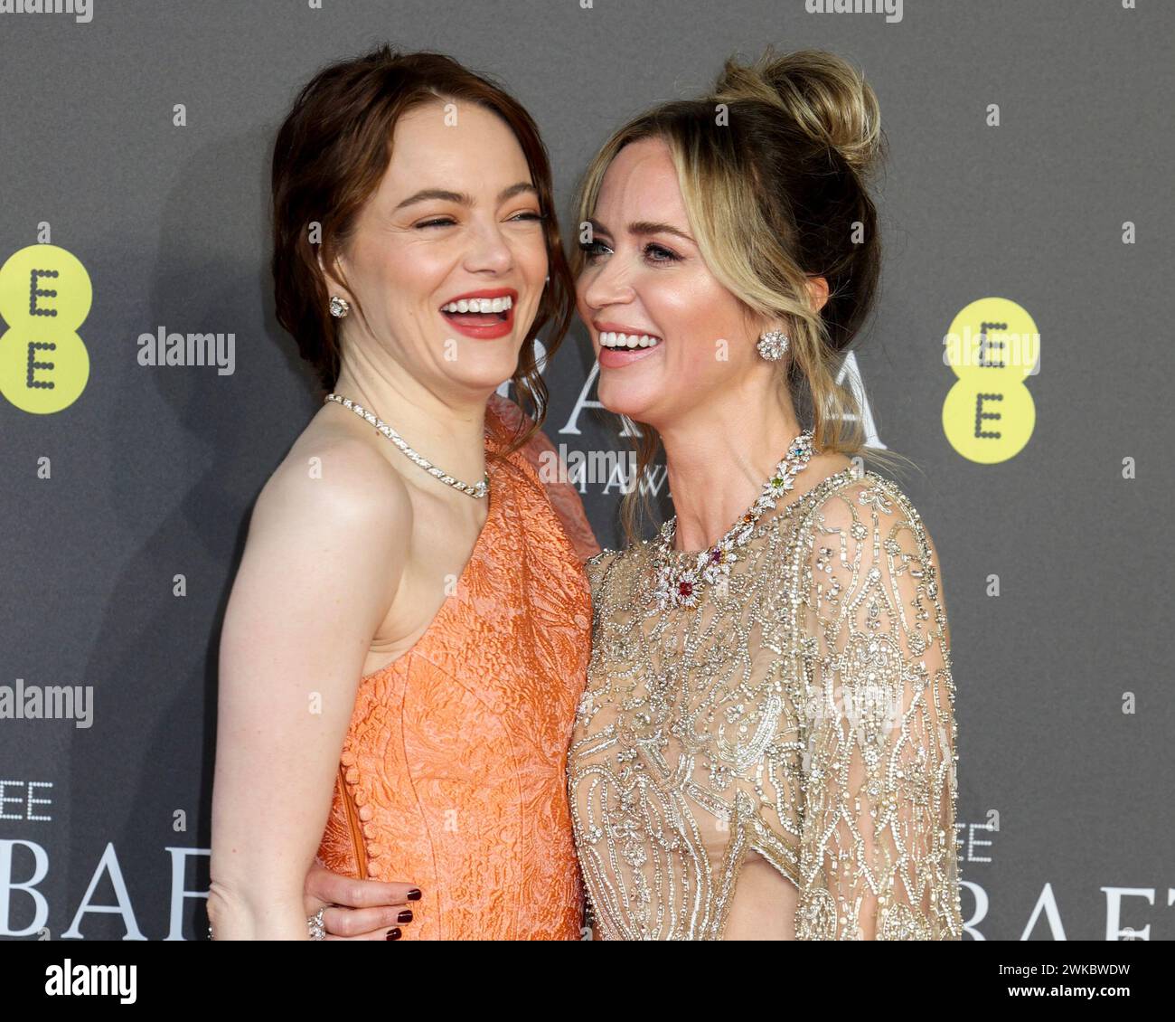 London, UK. 18th Feb, 2024. Emma Stone and Emily Blunt attend the ...