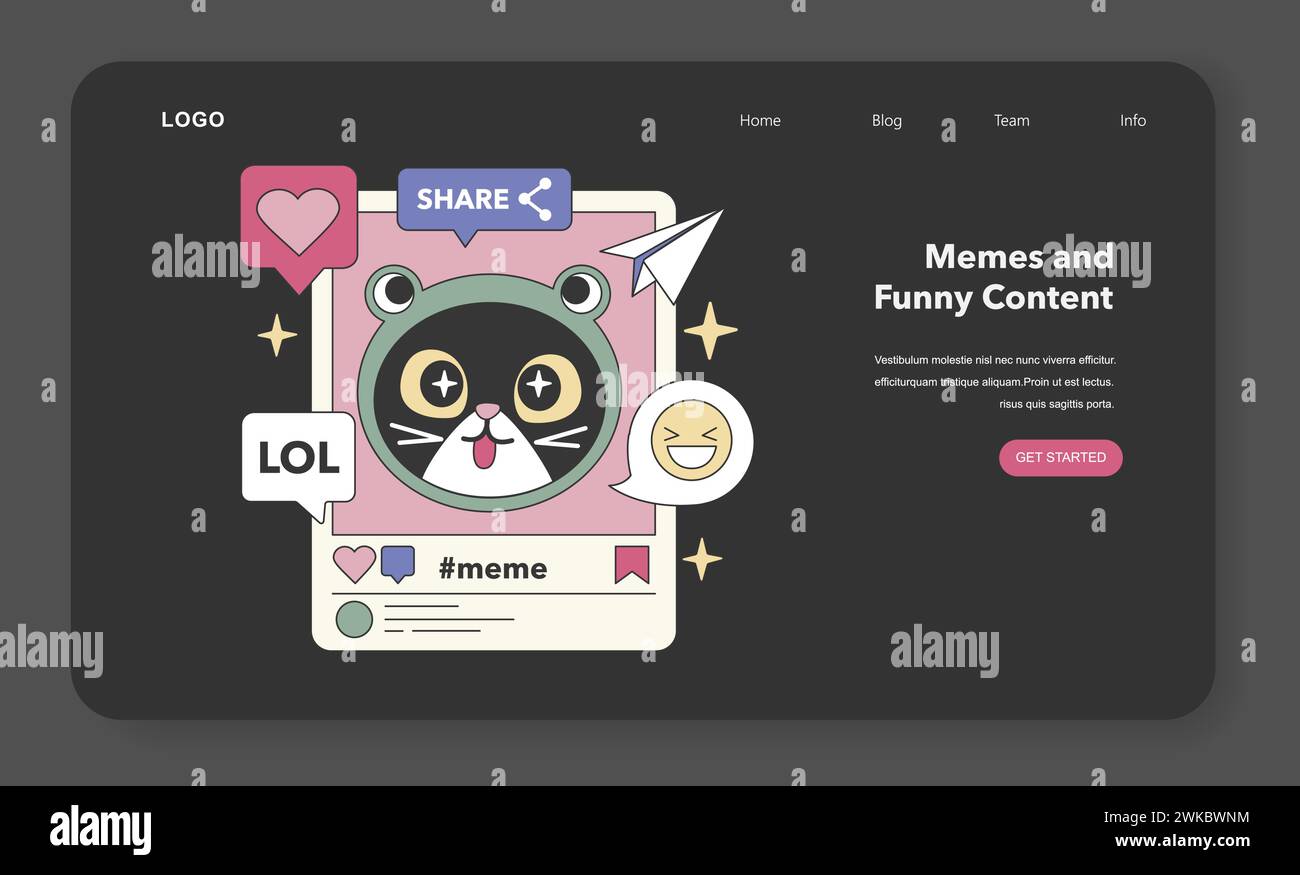 Memes and Funny Content theme. Viral humor and joyful expressions in ...