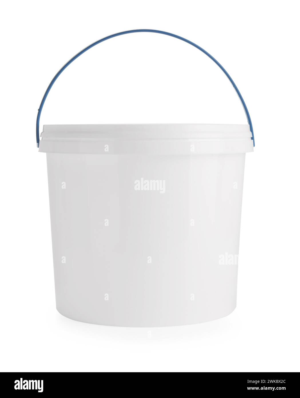 One blank plastic bucket isolated on white Stock Photo - Alamy
